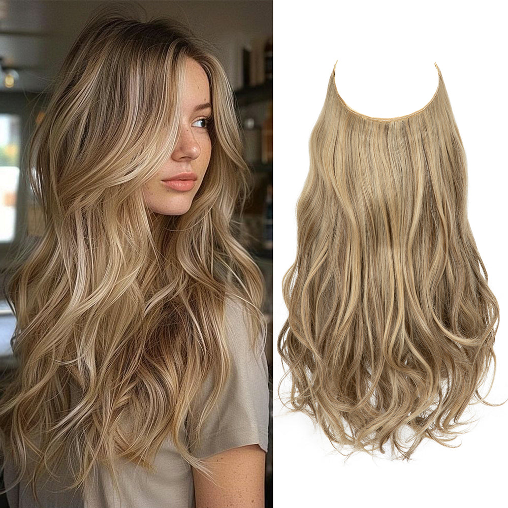 Sand Wavy Halo Hair Extensions | Thathair